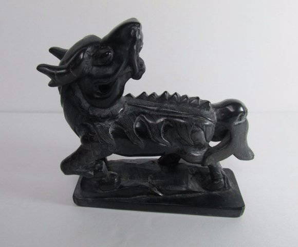 Hand Carved Black Onyx Foo /dog