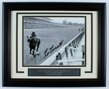 Ron Turcotte Signed Secretariat Belmont Stakes 16x20 Photo