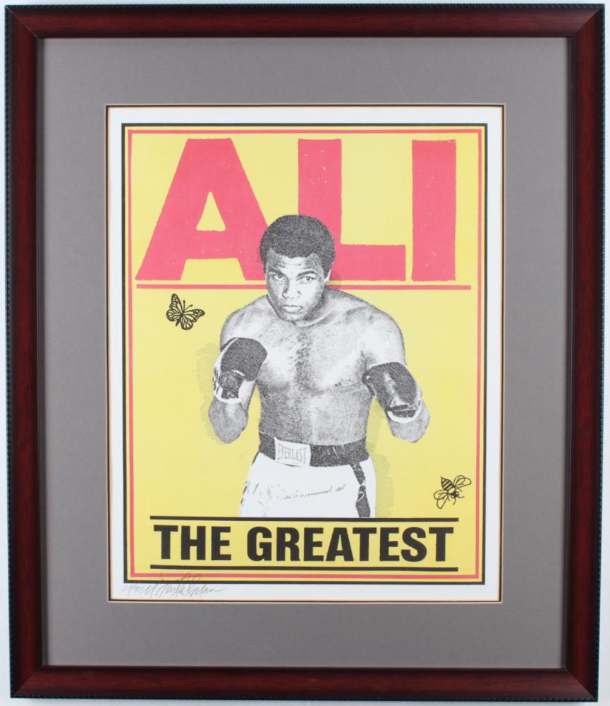 Muhammad Ali Signed Le 22x26 Custom Framed Vintage