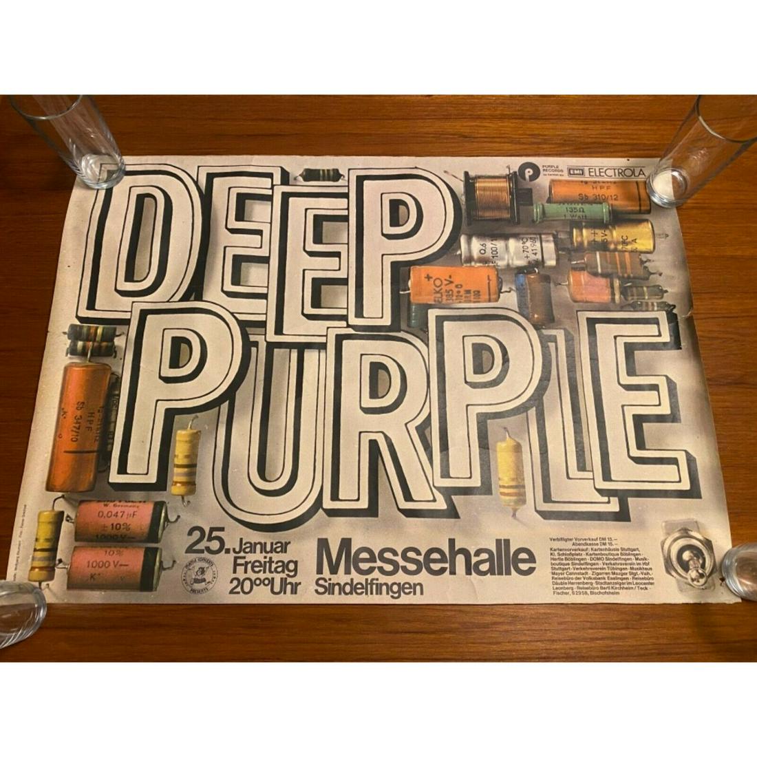 Rare Vintage Original Deep Purple Concert Poster 70s (#0011) on Jul 17 ...