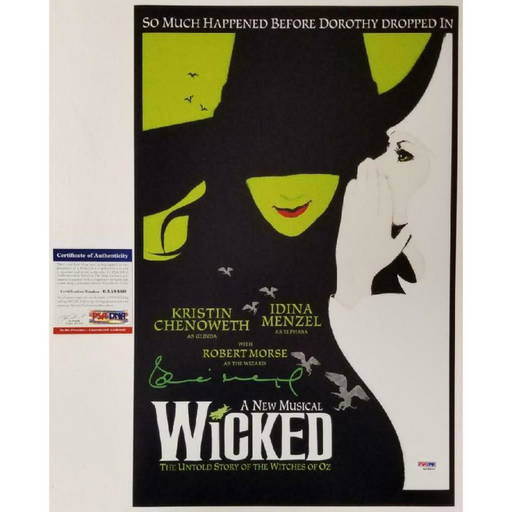 Idina Menzel Signed Wicked 11x17 Photo Poster Elphaba
