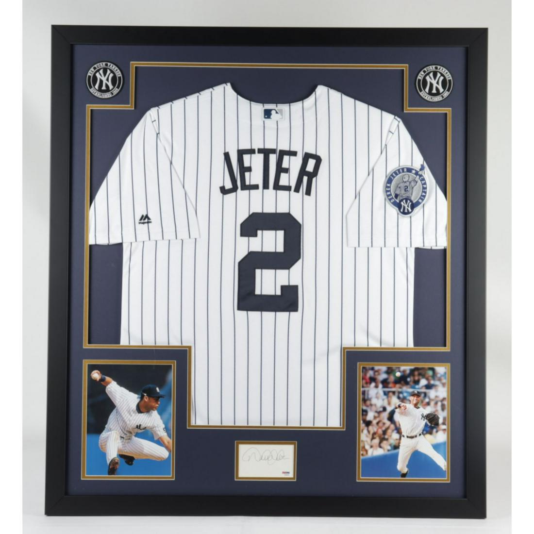 Derek Jeter Signed 34x39 Custom Framed Cut Display (PSA - Jul 31, 2021 | Activity Auctions in DE