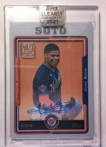 Juan Soto Auto 2021 Topps Clearly Authentic Auto