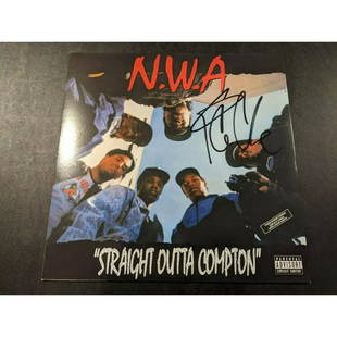 Ice Cube Signed N.w.a. Nwa Straight Outta Compton Vinyl Record Beckett ...