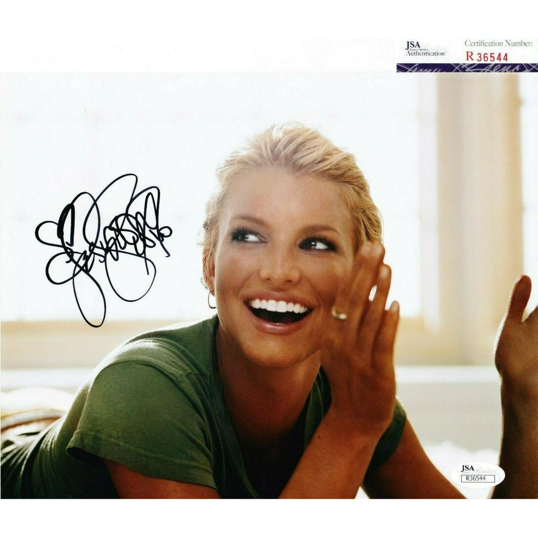 Jessica Simpson Signed Autograph 8x10 Photo Jsa Pop