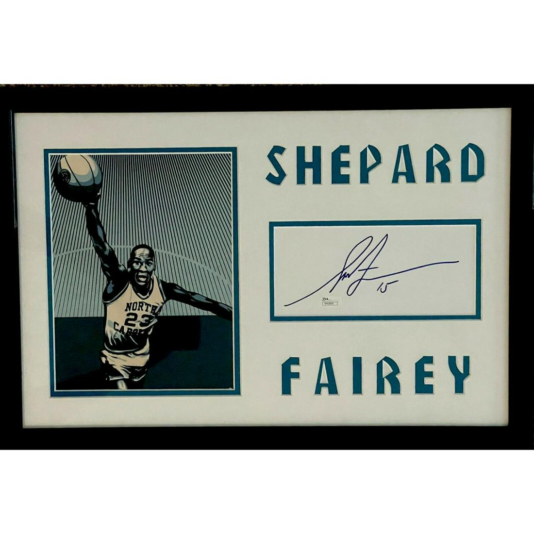 Michael Jordan (shepard Fairey Signed) Jsa Auth/ North