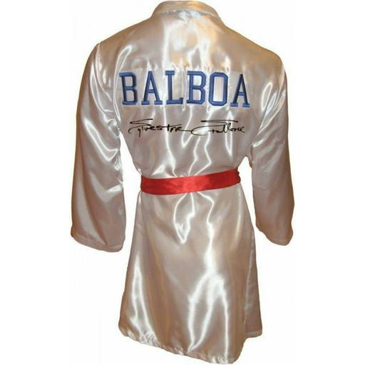 Sylvester Stallone Rocky Balboa Autographed ROCKY IV White Boxing Robe ...