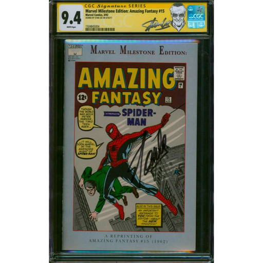 1992 Marvel Milestone Edition Amazing Fantasy #15 Signed Stan Lee Cgc 9 ...