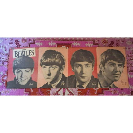 Rare Vintage Original THE BEATLES Poster 1964 Dell No. 2 Intact Good ...
