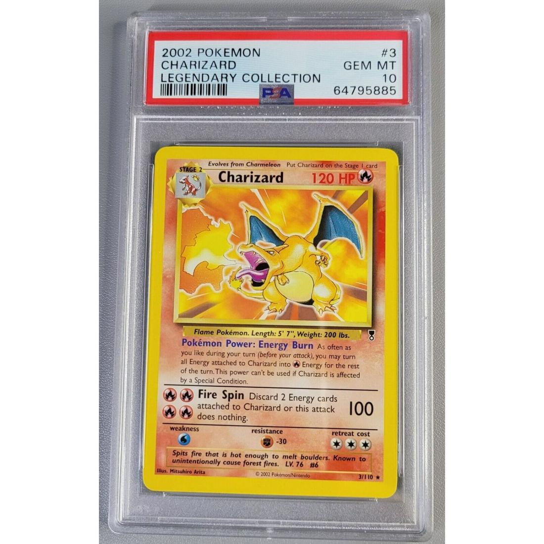 Pokemon Charizard Theme Deck Non Holo Psa 10 Gem Mint 3/110 Legendary ...