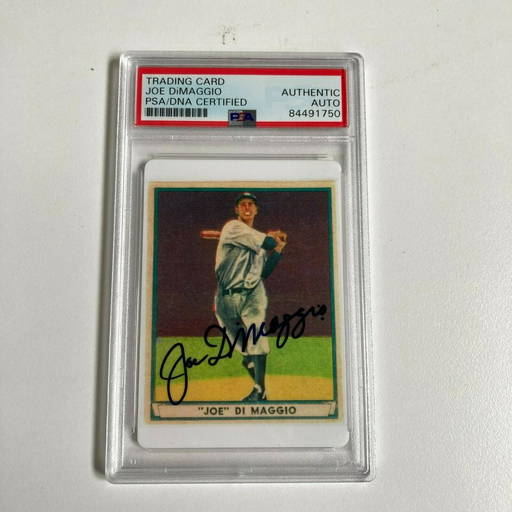1941 Play Ball Joe Dimaggio Signed Autographed Porcelain Baseball Card ...