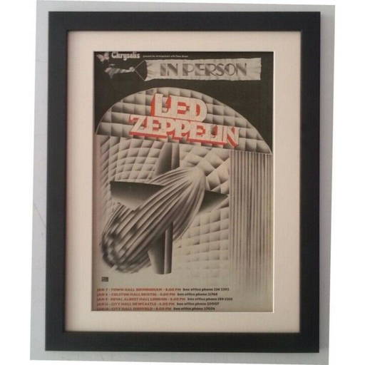 Led Zeppelin Jan 1970 Uk Tour Original Poster
