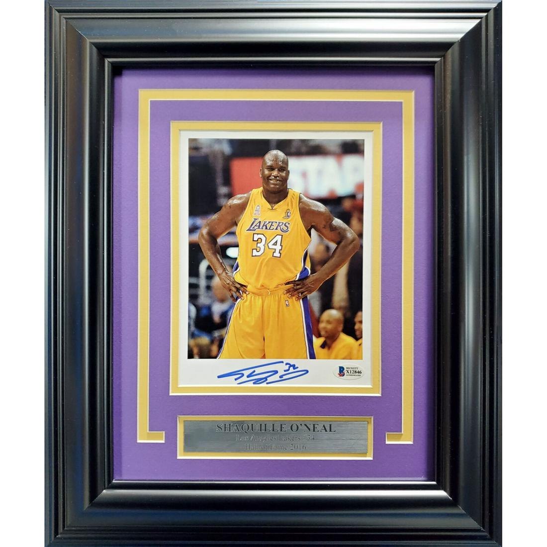 Shaquille "Shaq" O'Neal Signed And Framed Photo (Beckett COA) - Aug 27 ...