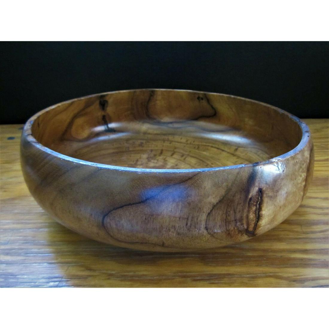 Vintage Koa Wood Calabash Umeke Signed Hawaii Poi Bowl