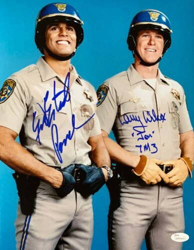 Erik Estrada "ponch" Larry Wilcox "jon" Chips Autographed 11x14 Photo ...