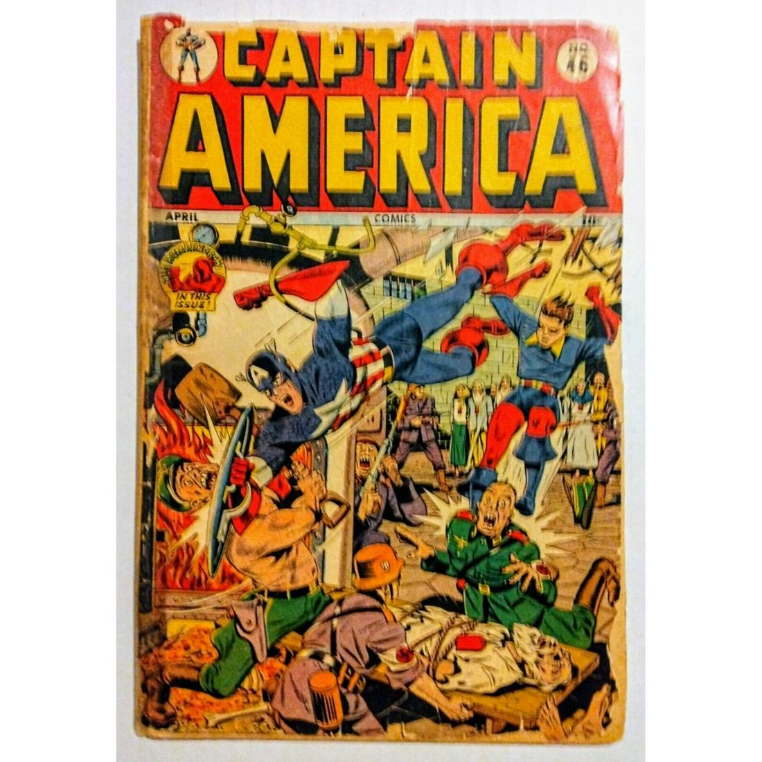 original!! Captain America Comics #46 (1945) Classic Nazi Cover - Dec ...