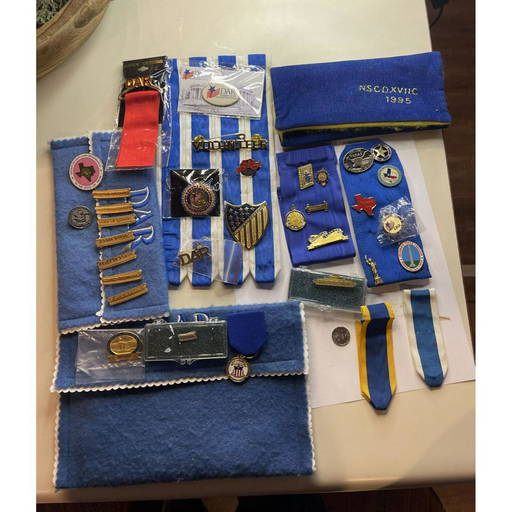 Vintage Large Group Lot Of Dar Daughters Of American Revolution Pins ...