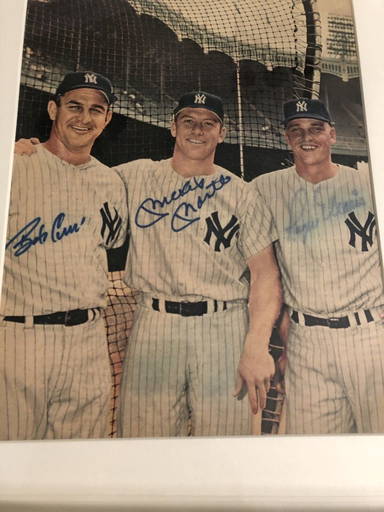 Mickey Mantle Roger Maris Bob Cerv Signed 8x10 Photo Framed (JSA LOA ...