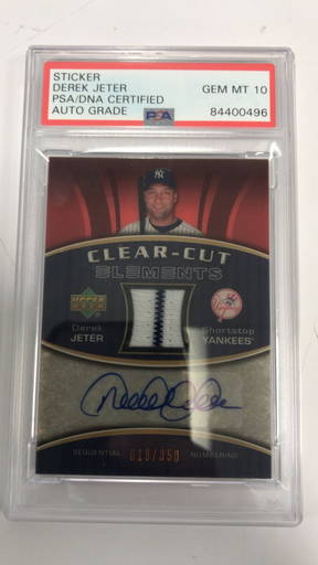 Derek Jeter 2007 Upper Deck Elements Clear Cut Elements Bronze /350 ...