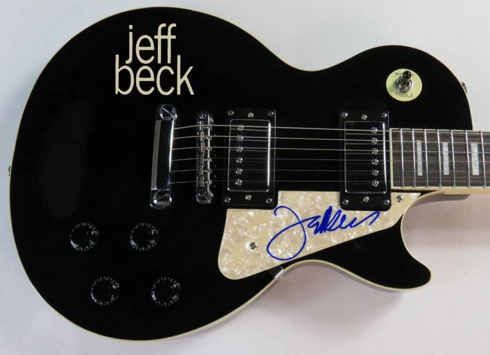 Jeff Beck Signed Guitar (Beckett COA + JSA COA) (#0244) on Jan 18, 2023 ...