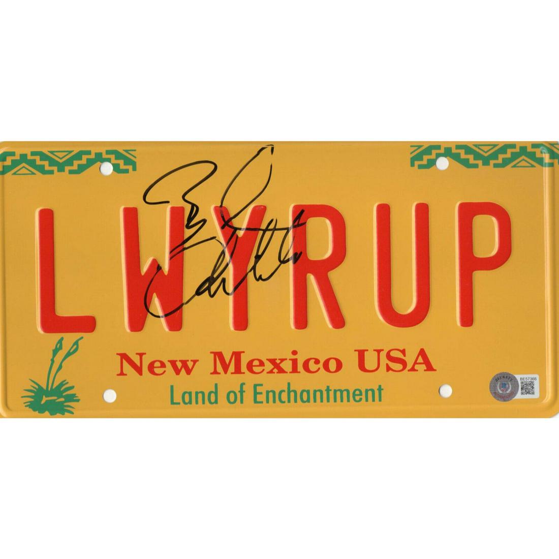 Bib Odenkirk Signed "breaking Bad" License Plate (beckett Coa)