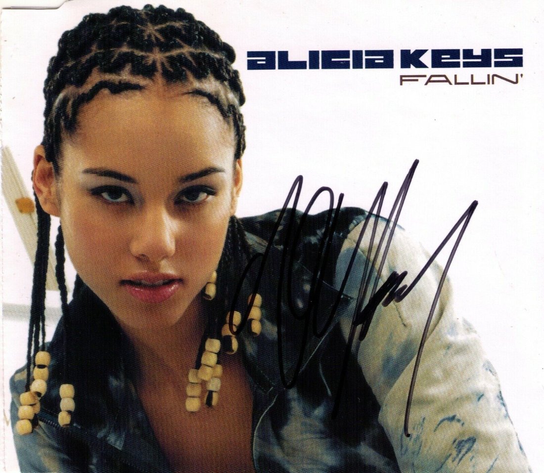Alicia Keys Signed 2001 FALLIN' Singles Rookie Album Cover (JSA) (#0108 ...