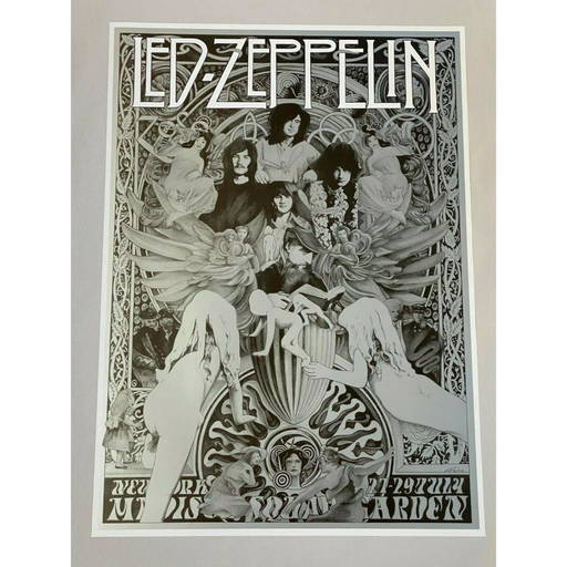 Led Zeppelin Poster From Madison Square Garden Concert One Hangs Inside ...