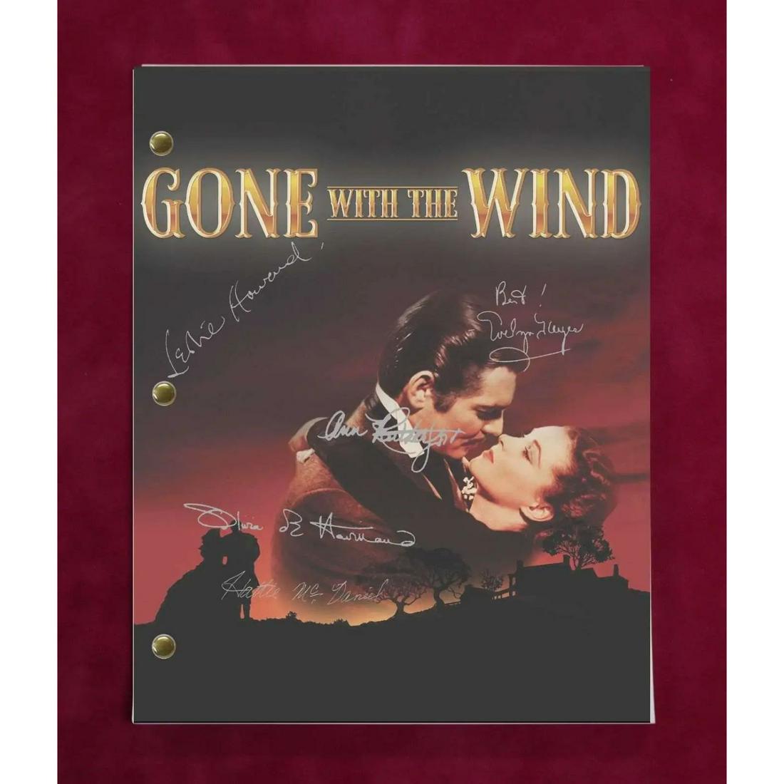 Gone With The Wind Script With Reproduction Replica Signatures (#0597F) on Mar 18, 2023 ...