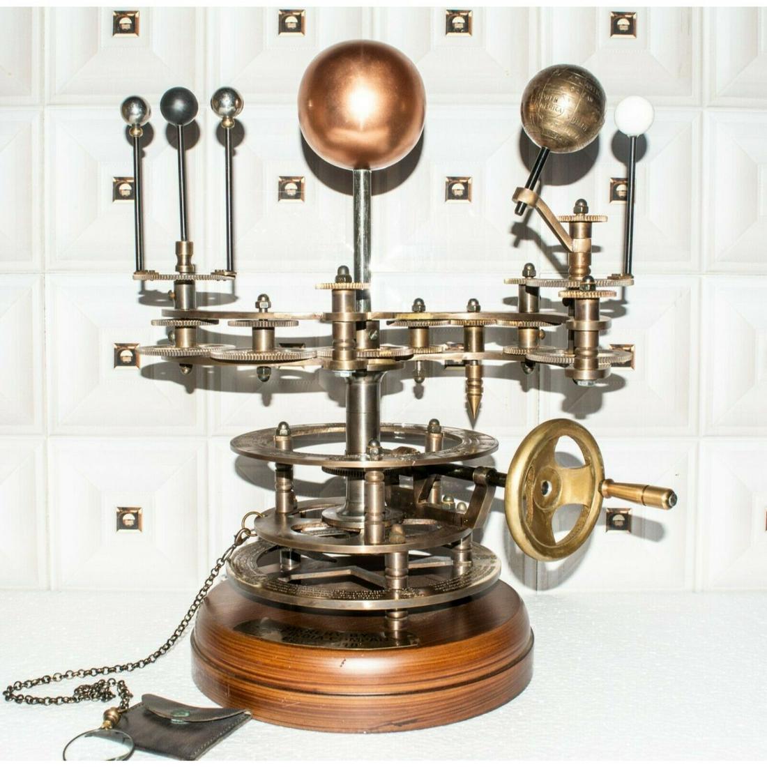 Brass Solar System Orrery Sun, Earth And Moon Fully Handmade With ...