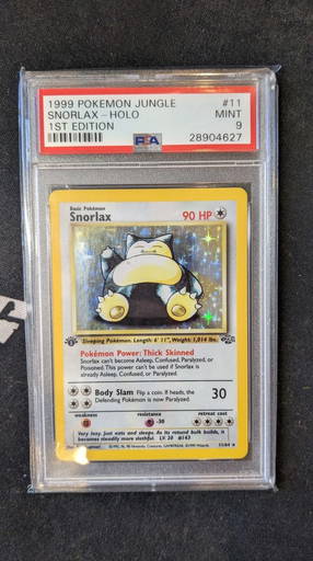 Snorlax 11/64 Jungle 1st Edition Holographic Rare Pokemon Card Psa 9 Mint