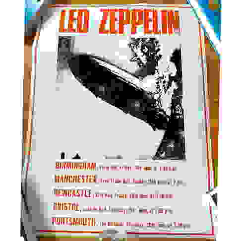 Led Zeppelin 1969 Uk Tour Limited Edition Numbered Screen Print Concert ...