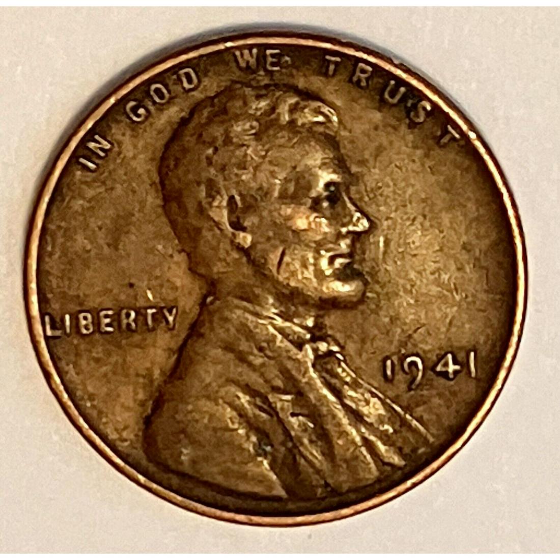 1941 Wheat Penny No Mint Mark L Error Rare Antique Collectors Coin One ...