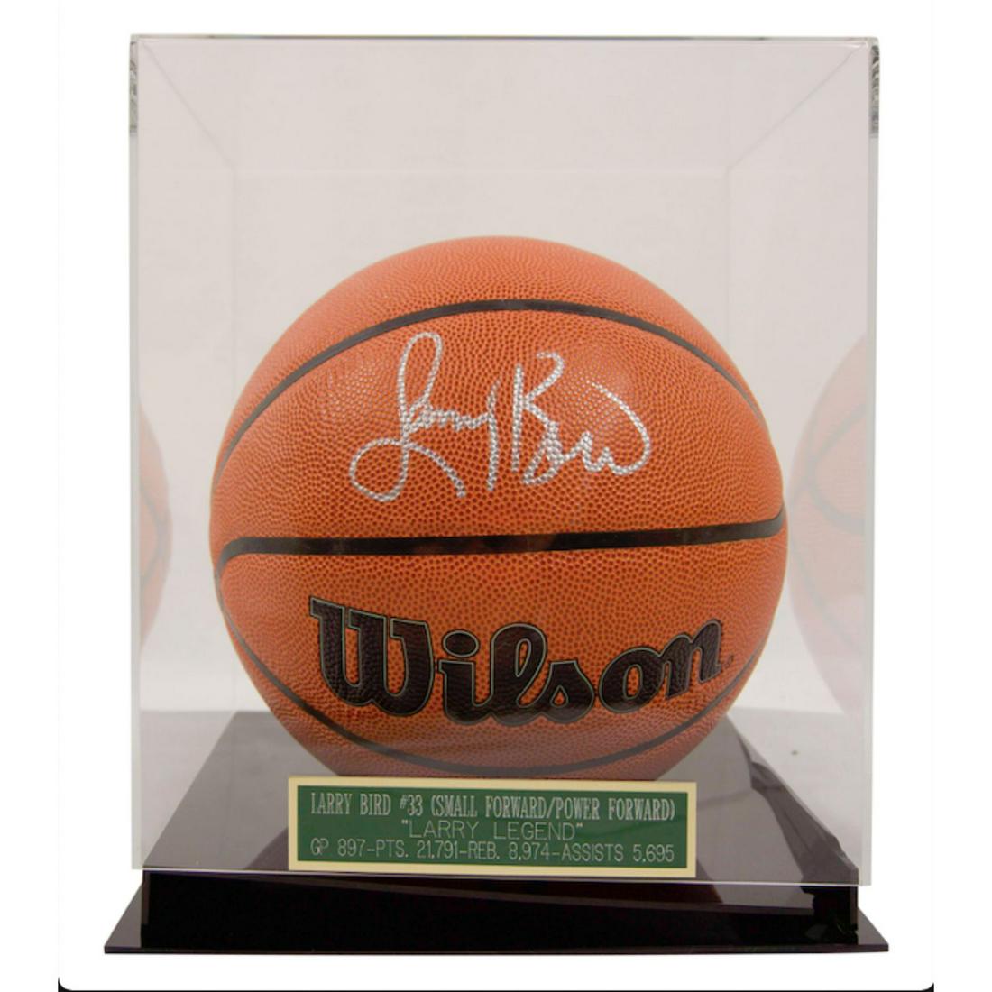 Larry Bird Hand Signed Basketball Display (beckett Hologram & Bird ...