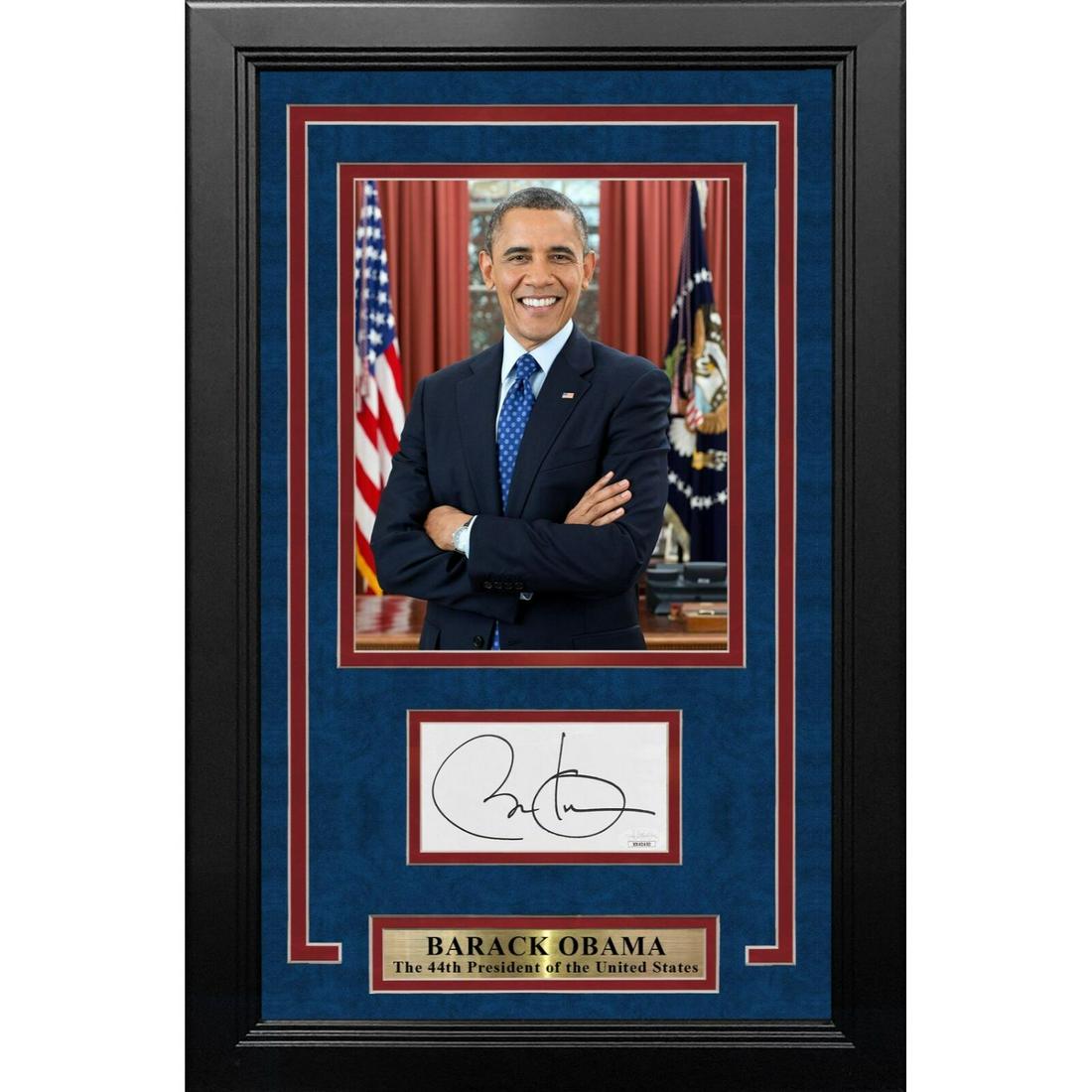 Barack Obama 44th President Autographed Framed Cut Signature Photo Jsa ...