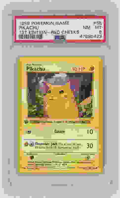 1999 Pokemon 1st Edition Shadowless Base Set #58 Pikachu Red Cheeks Psa ...