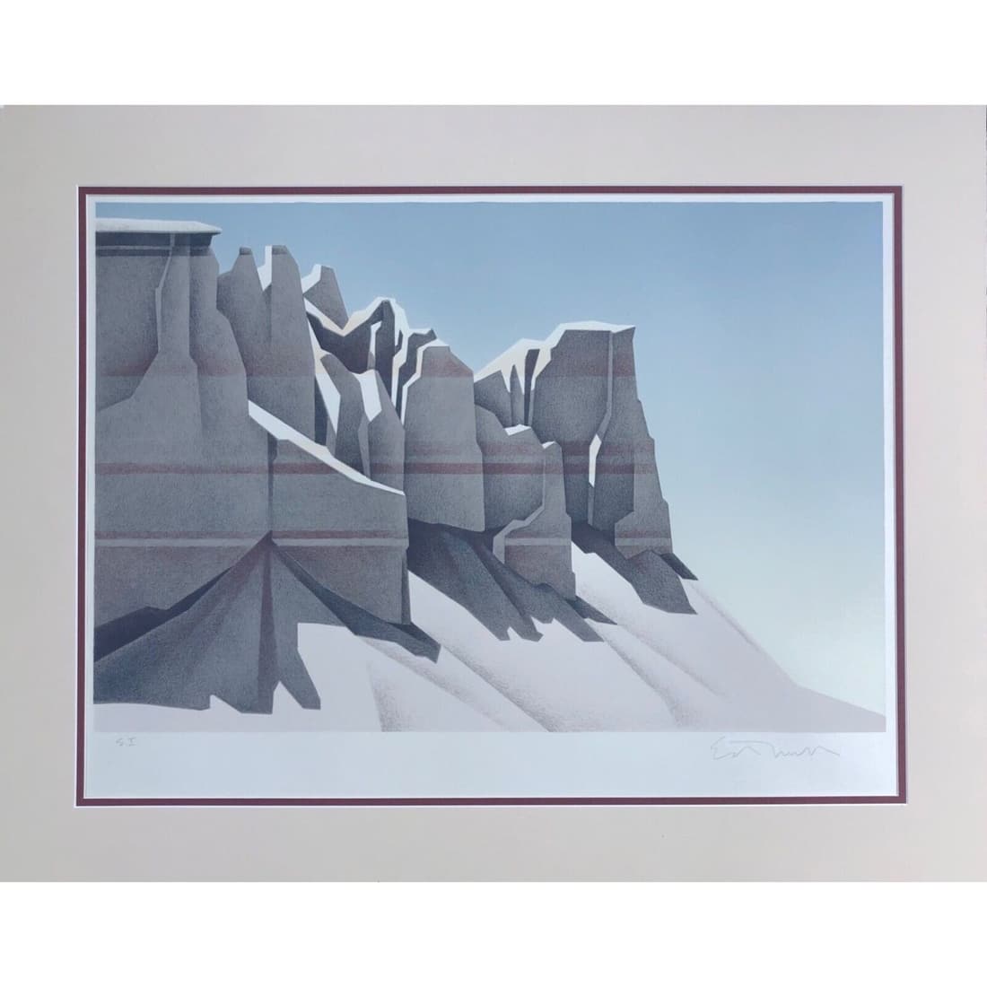 Ed Mell Original 22"x30" Limited Edition Stone Lithograph On Gray Rives ...