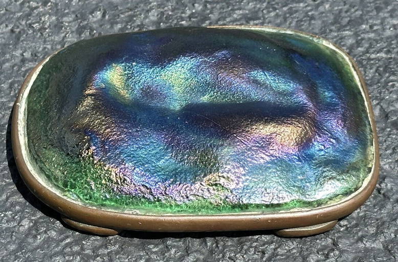 Tiffany Studio Bronze Glass Turtleback Paperweight Extremely Rare Hard ...