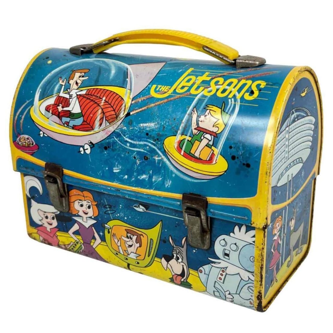 1963 Aladdin Industries The Jetsons Cartoon Metal Dome Lunch Box No Thermos