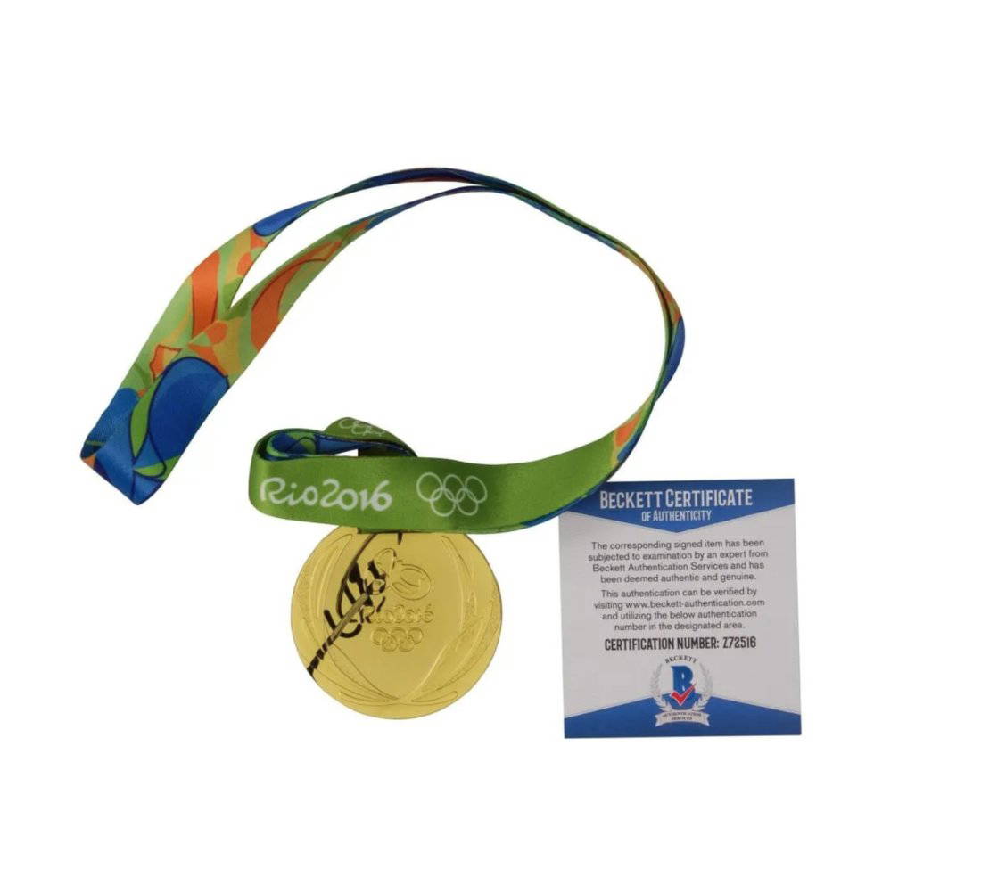 Usain Bolt Signed Replica Rio 2016 Gold Medal Bas Auction