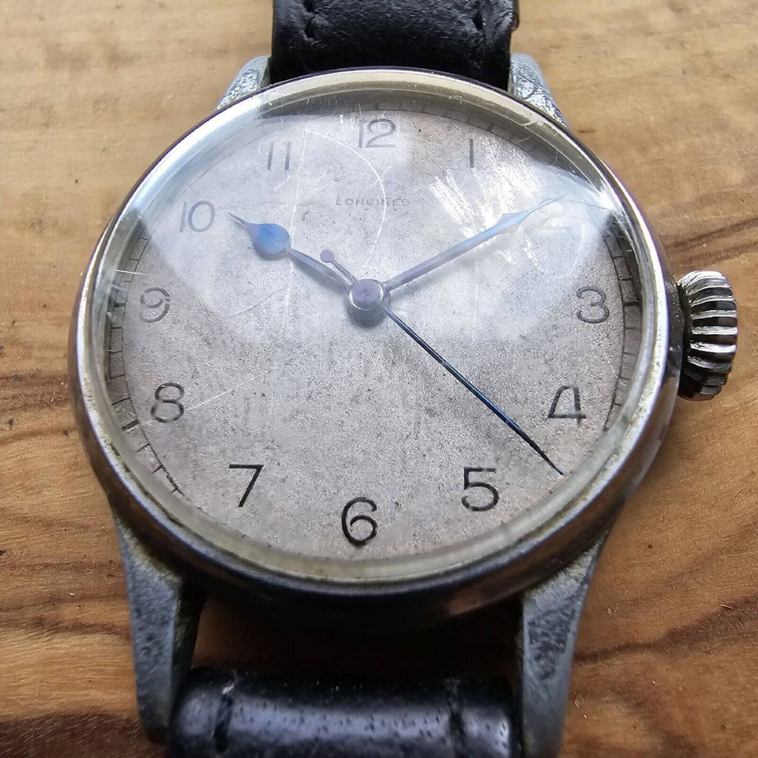 Relic! Vintage Military Pilot Raf 6b Ww2 Longines Men's Watch Auction