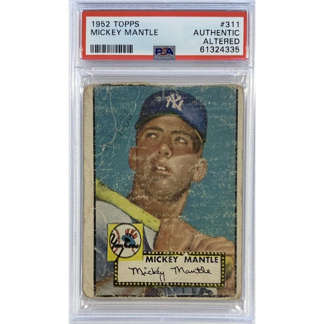 Mickey Mantle 1952 Topps Rookie #311 (psa Authentic Altered) Auction