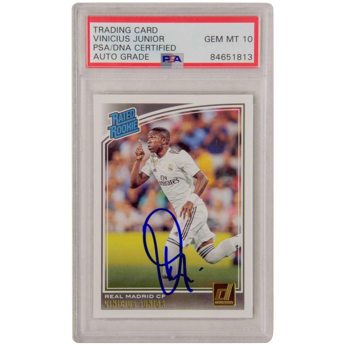 Vinicius Jr. Signed 2018-19 Panini Donruss Rated Rookie #177 (psa 10 ...