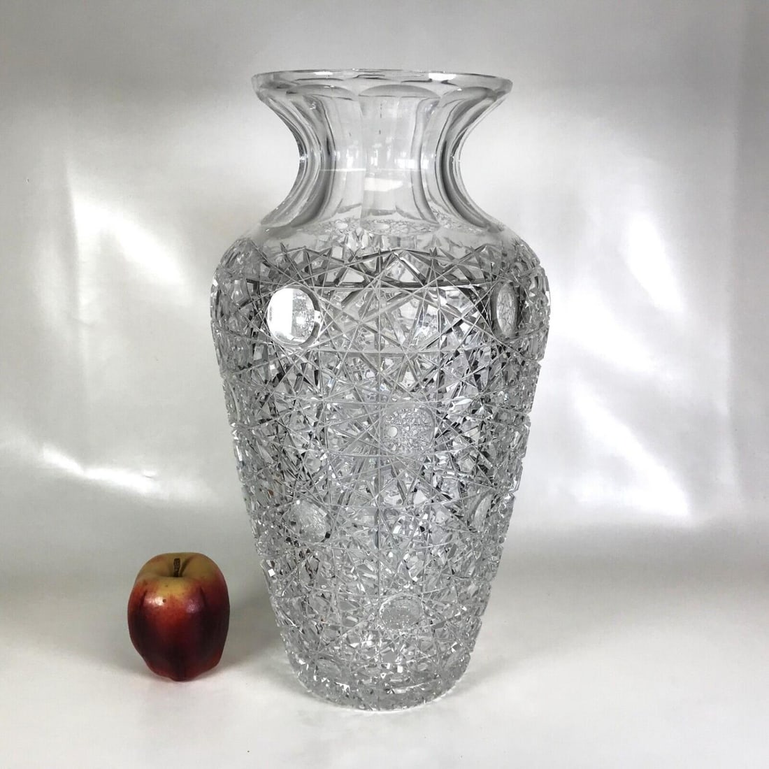 Pepi Herrmann 1979 Signed Handcut Crystal Extra Large Cut Glass Vase ...