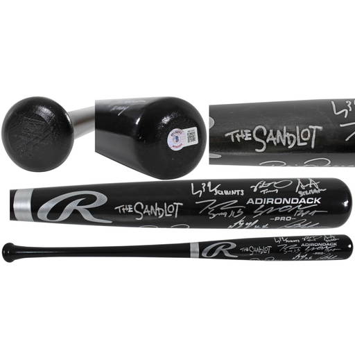 The Sandlot Cast Signed & Inscribed Baseball Bat With 8 Signatures ...