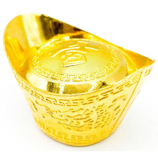 24k Gold Chinese Sycee Boat Ingot 18.9 Grams .9999 Fine Gold