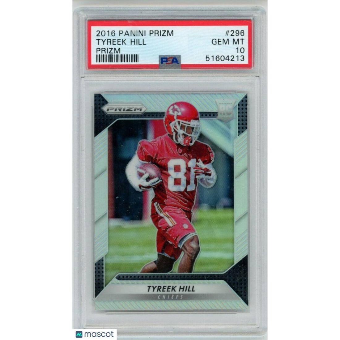 Tyreek Hill 2016 Panini Prizm Silver Rookie Card Rc Psa 10 Gem Mint ...