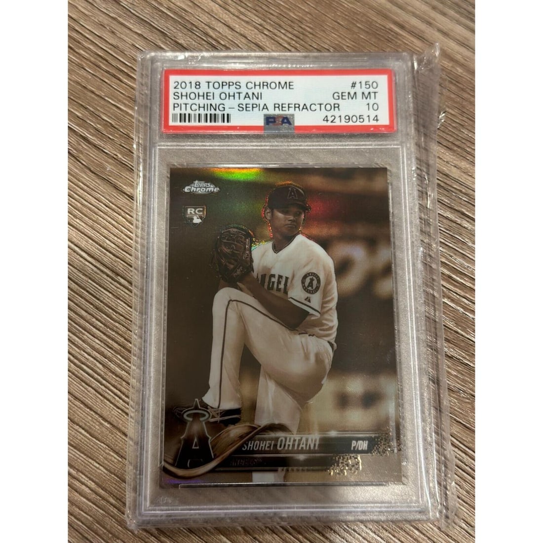 2018 Topps Chrome Shohei Ohtani Pitching Sepia Refractor Psa 10 Rookie ...