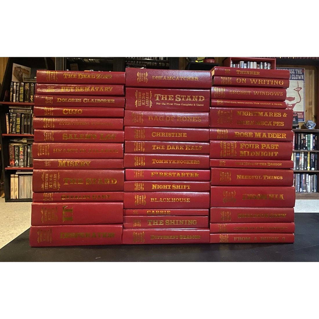 Stephen King Red Leather Library Full Set Of 37 Hardcover Auction
