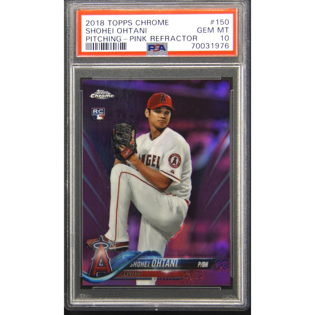 2018 Topps Chrome Shohei Ohtani Pink Psa 10 Rookie #150 Gem Mt 10 Auction