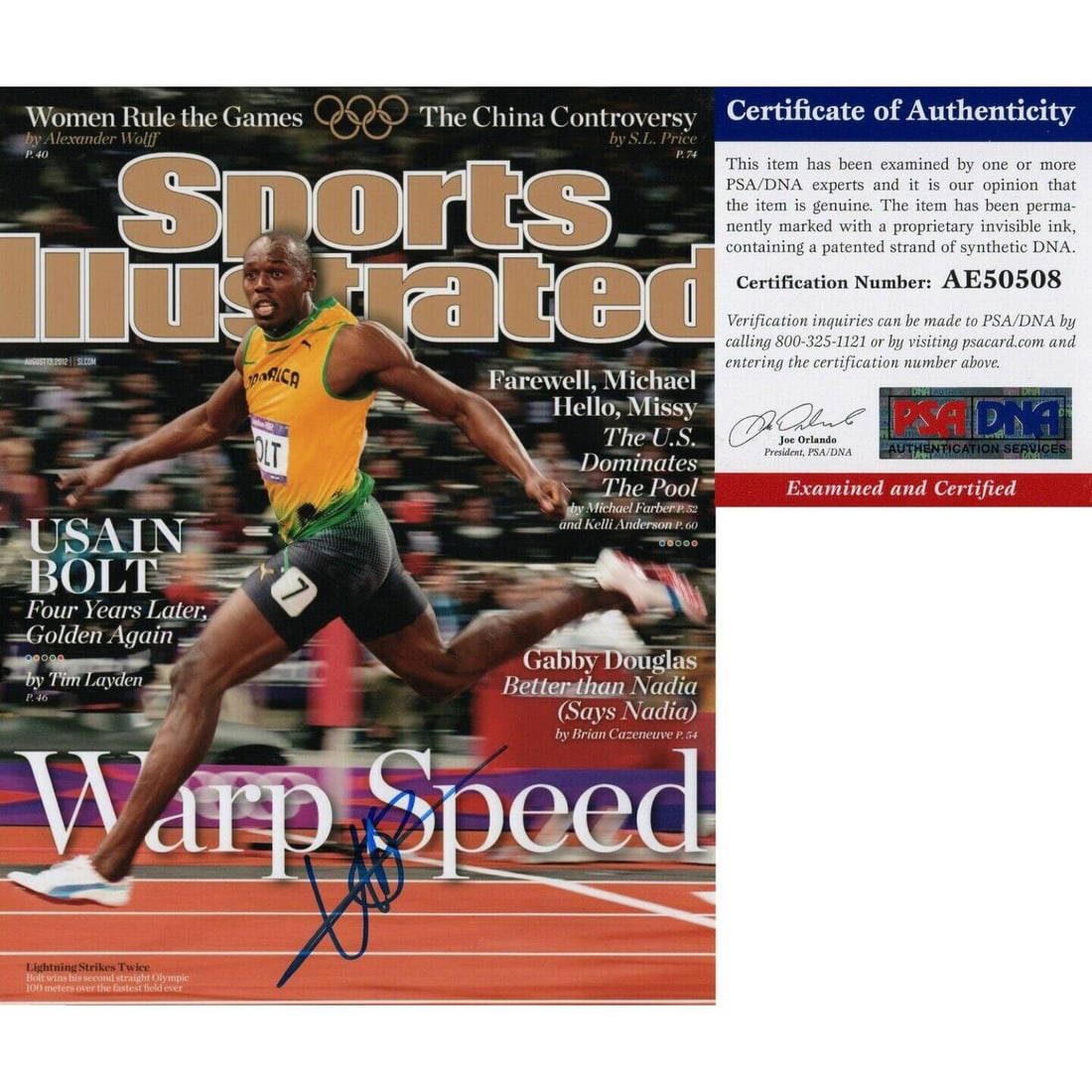 Usain Bolt Signed 11x14 Photo Rio Olympics Fastest Human Ever Psa/dna ...